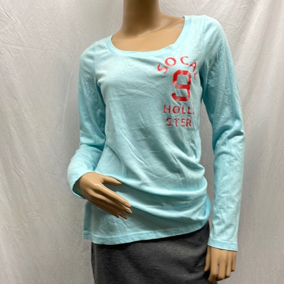 Hollister | Tops | Hollister Light Blue So Cal 9 Long Sleeve Tee Shirt | Poshmark